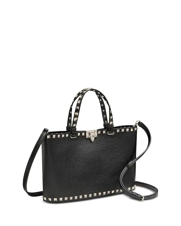 Valentino Garavani Rockstud Small Top Handle Bag - Black