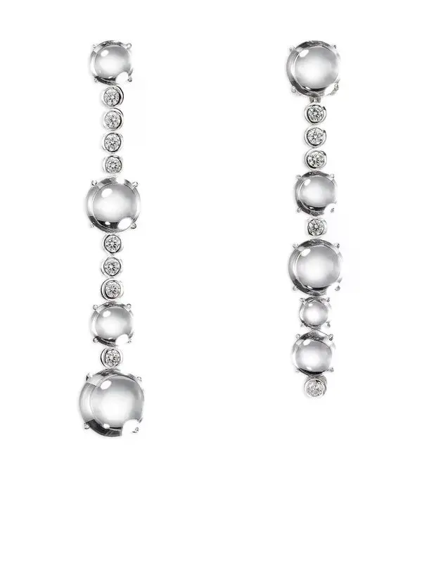 ANABELA CHAN 14k White Gold Vermeil Dusk & Dawn Sapphire Earrings - Silver