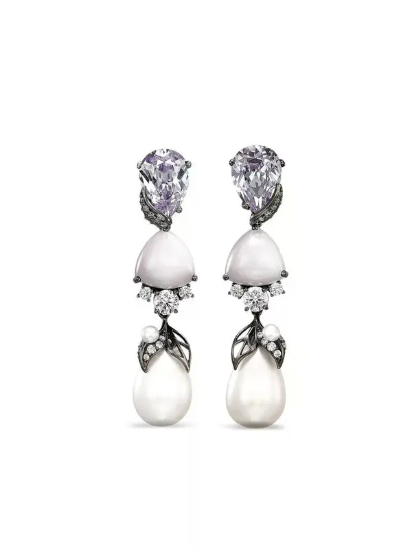 ANABELA CHAN 14k White Gold Vermeil Berry Multi-stone Earrings - Purple
