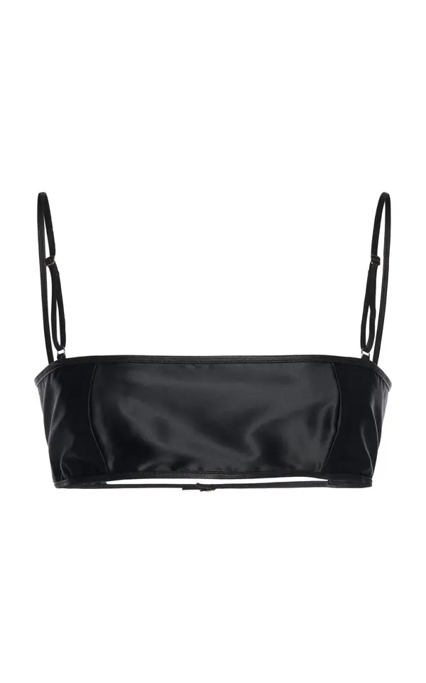 TOM FORD Stretch-satin Bandeau Bralette - Black