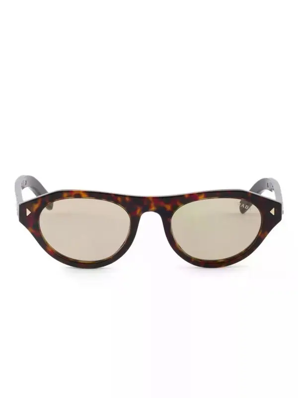 Prada Oval-frame Sunglasses - Brown