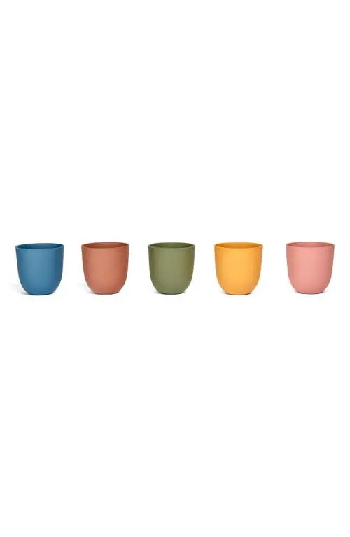 COMMUNE Set Of 5 Assorted Ceramic Tumblers - Rainbow Multi