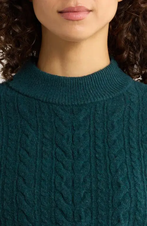 MPG Cable Knit Crop Sweater - Ponderosa Pine