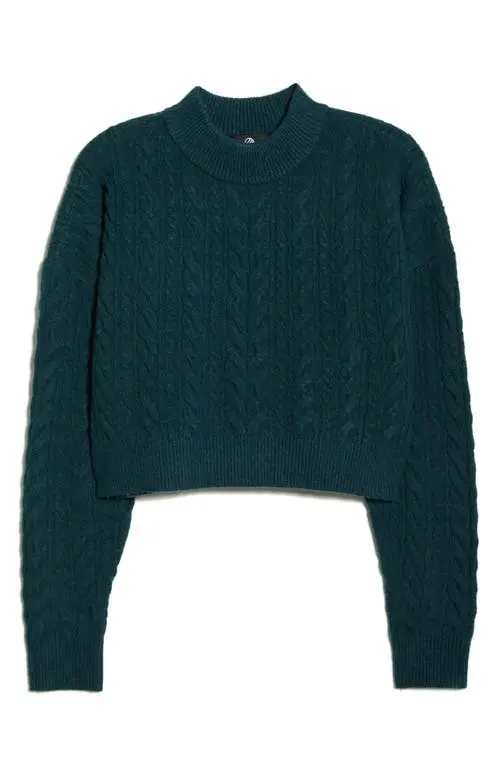 MPG Cable Knit Crop Sweater - Ponderosa Pine