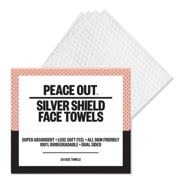PEACE OUT Silver Shield Disposable Face Towels - One-color