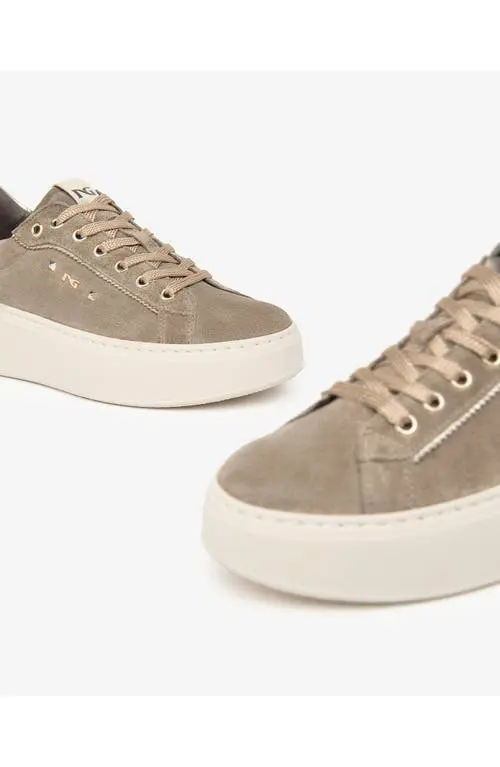 NEROGIARDINI Platform Suede Sneakers - Taupe