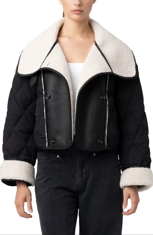 Blanknyc Faux Shearling Quilted Jacket
