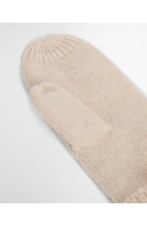 Barbour Elsdon Cable Knit Mittens - Eggshell