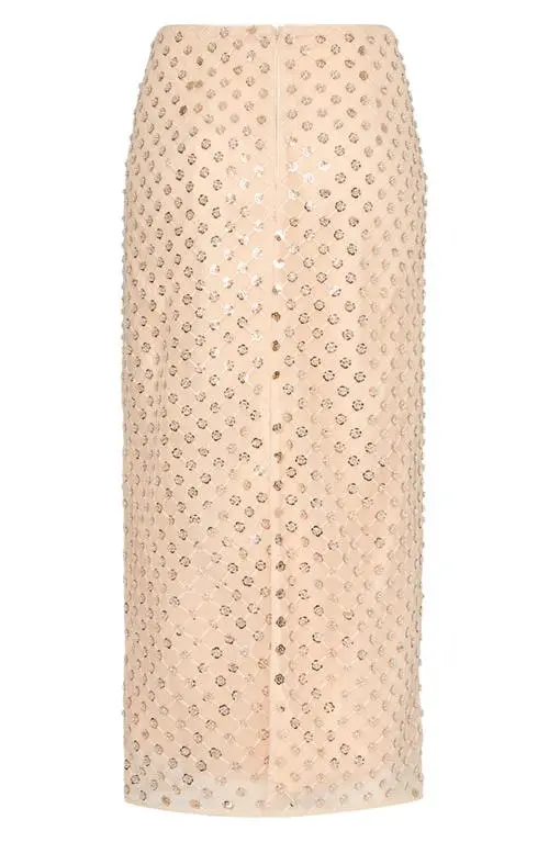 MILLY Rosemary Sequin Embroidered Skirt