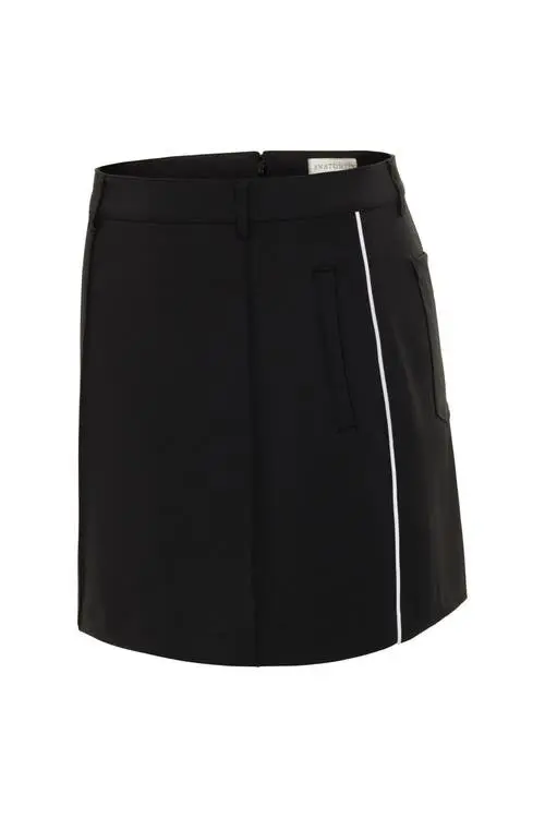 Anatomie Laurel Stripe Performance Twill Skort - Black/white