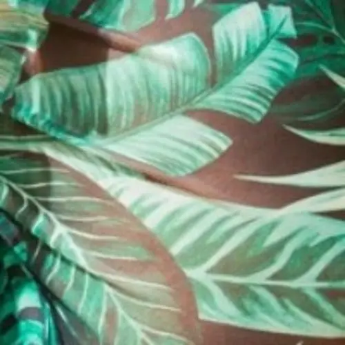 FASHION-SZN CURVE Palm Print Wide Leg Pants