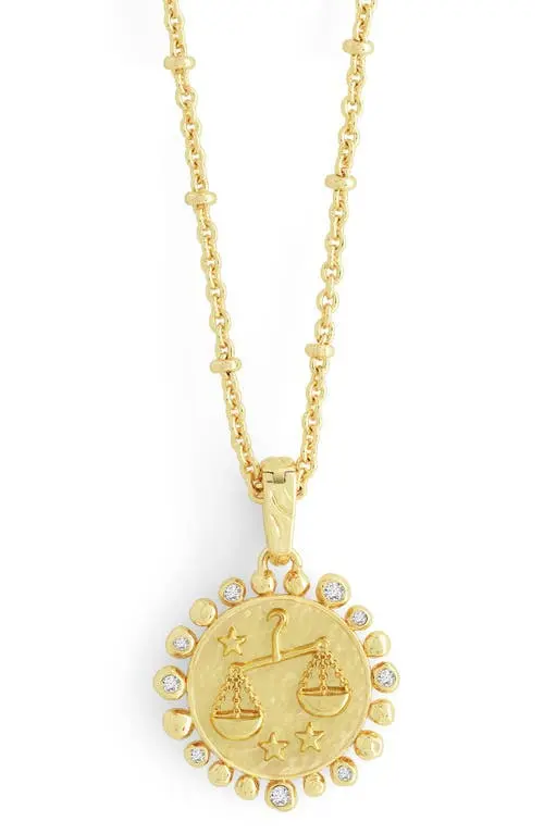 ANABEL ARAM JEWELRY Zodiac Cubic Zirconia Pendant Necklace - Libra