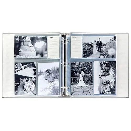 GRAPHIC IMAGE Large 3-ring Clear Pocket Album - Slate Blue
