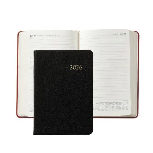 GRAPHIC IMAGE 2026 Leather Daily Journal - Black