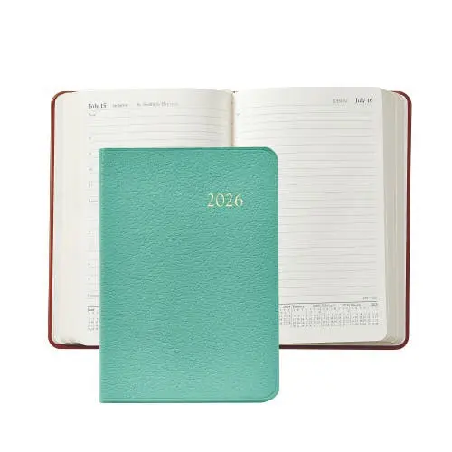 GRAPHIC IMAGE 2026 Leather Daily Journal - Robin's Egg Blue