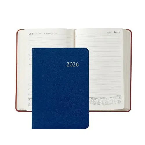GRAPHIC IMAGE 2026 Leather Daily Journal - Royal Blue