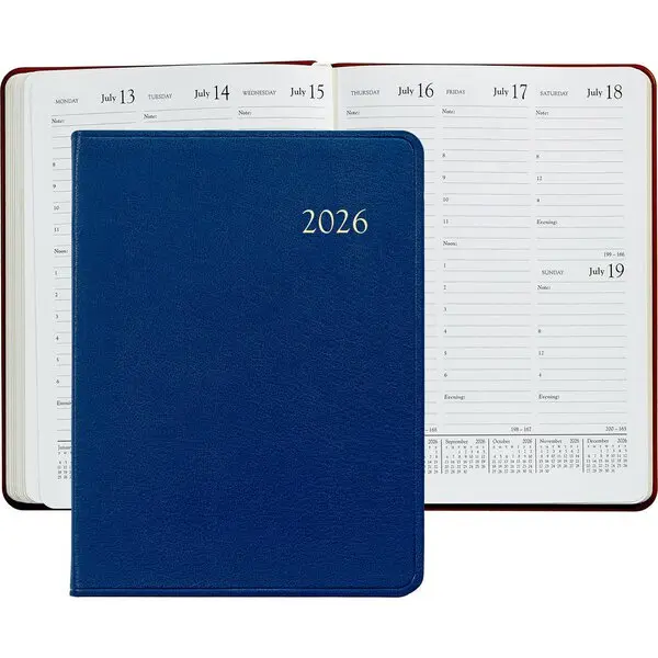 GRAPHIC IMAGE 2026 Leather Desk Diary - Royal Blue