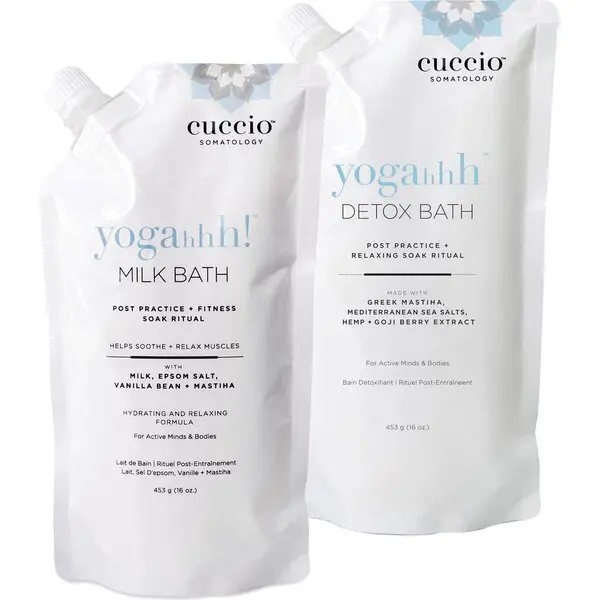 CUCCIO Magnesium Bath Soak Ritual Duo - White Pouch