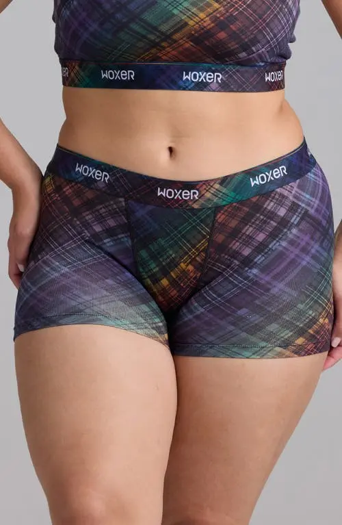 WOXER Star Ultrasoft 3-inch Boxer Briefs - Pride Plaid