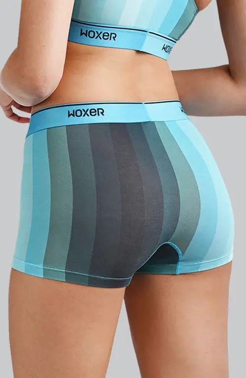 WOXER Star Ultrasoft 3-inch Boxer Briefs - Reclaimed Blue Stripe