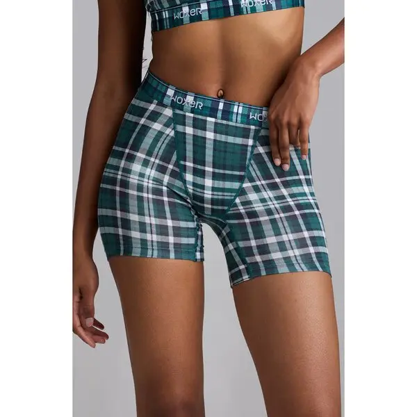 WOXER Baller High Rise Ultrasoft Boxer Briefs - Balsam Plaid