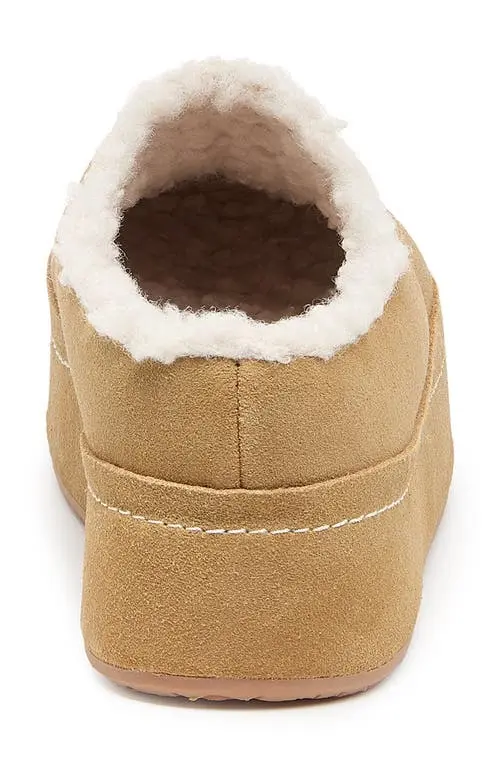 KELSI DAGGER BROOKLYN Torrence Faux Shearling Lined Platform Clog - Bison