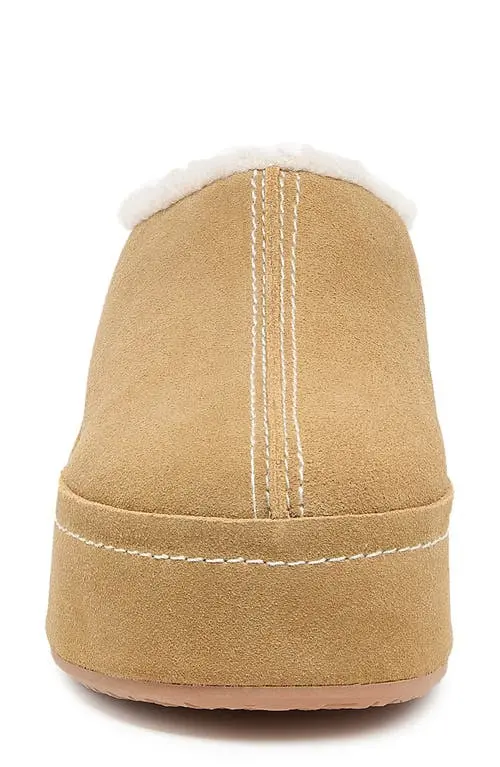 KELSI DAGGER BROOKLYN Torrence Faux Shearling Lined Platform Clog - Bison