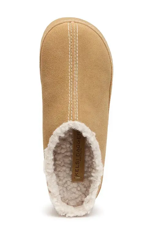 KELSI DAGGER BROOKLYN Torrence Faux Shearling Lined Platform Clog - Bison