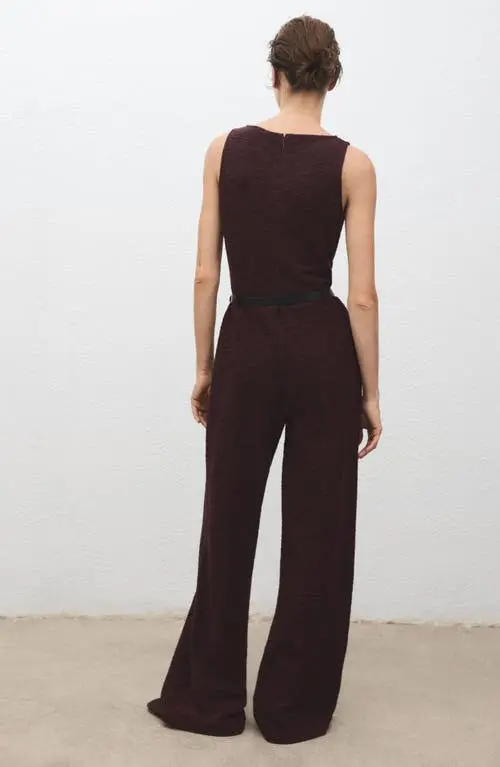 Mango Belted Sleeveless Jumpsuit