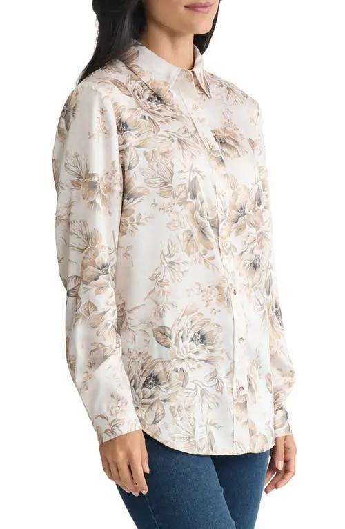 Jones New York Floral Button-up Shirt