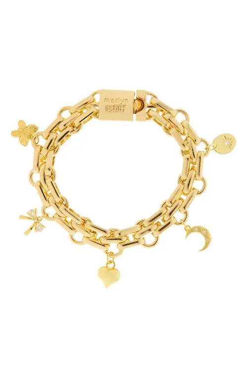 MARLYN SCHIFF Nikki Charm Bracelet - Gold