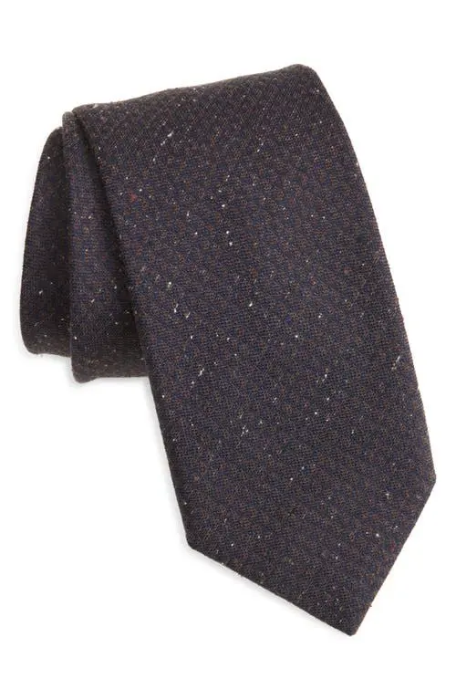 Canali Silk Jacquard Neck Tie - Dark Brown