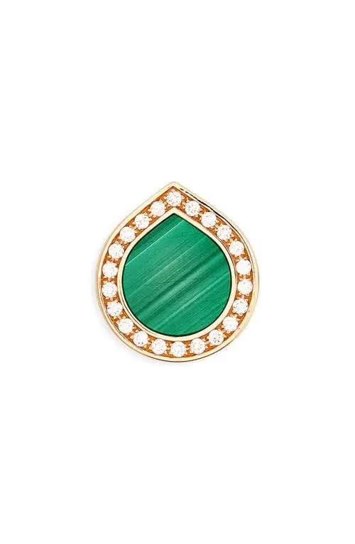 REPOSSI Antifer Diamond Pavé And Stud Earring - Malachite