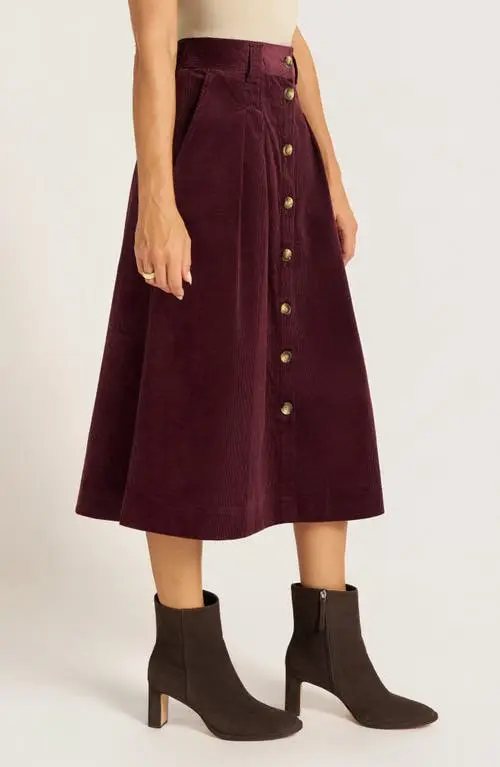 Matty M. Marlowe Corduroy Midi Skirt