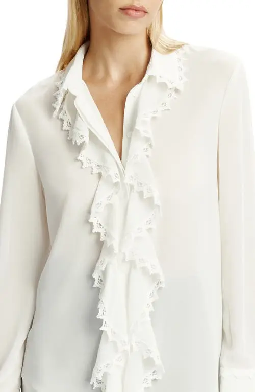 Bardot Jolanda Ruffle Front Button-up Shirt