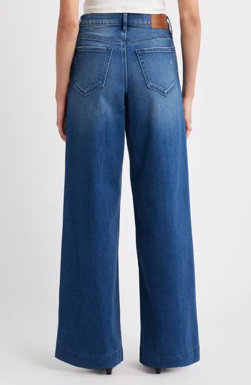 HIDDEN JEANS Pintuck High-waist Wide-leg Jeans
