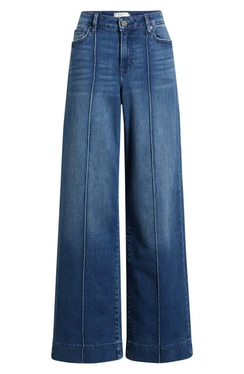 HIDDEN JEANS Pintuck High-waist Wide-leg Jeans