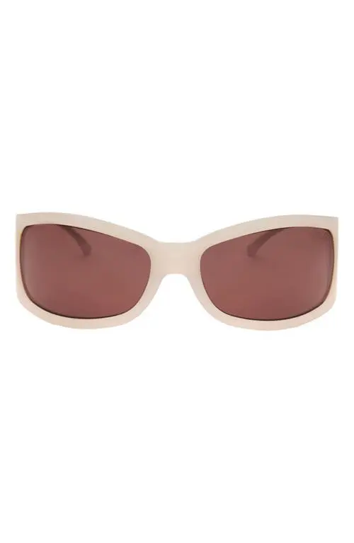 Dezi Slim Thique Wrap Sunglasses - Cream/burnt Orange