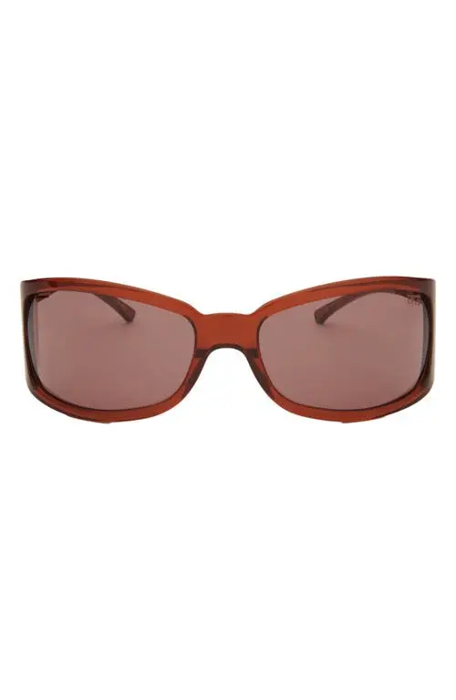 Dezi Slim Thique Wrap Sunglasses - Transparent Cognac/cognac