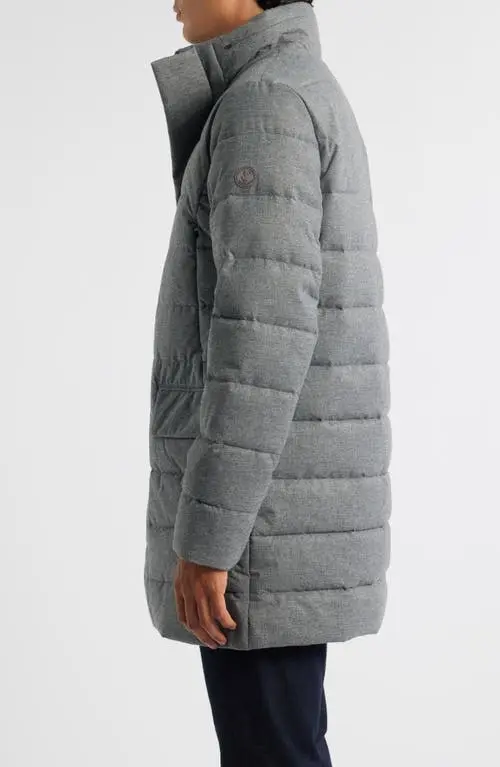 SAVE THE DUCK Gordon Puffer Jacket With Stowaway Hood - Mid Grey Melange
