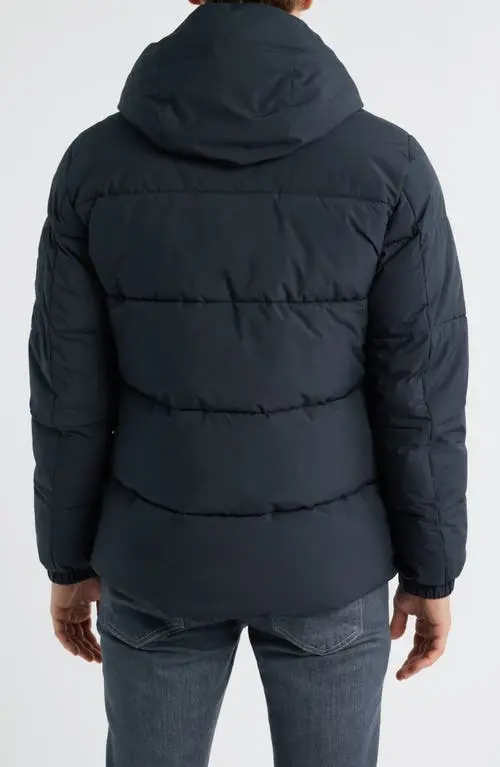 SAVE THE DUCK Alter Waterproof Hooded Puffer Jacket - Blue Black