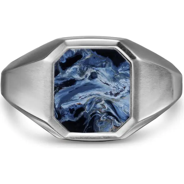 David Yurman Streamline® Inlay Sterling Signet Ring - Silver