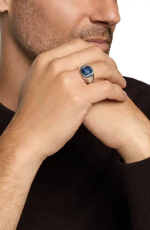 David Yurman Streamline® Inlay Sterling Signet Ring