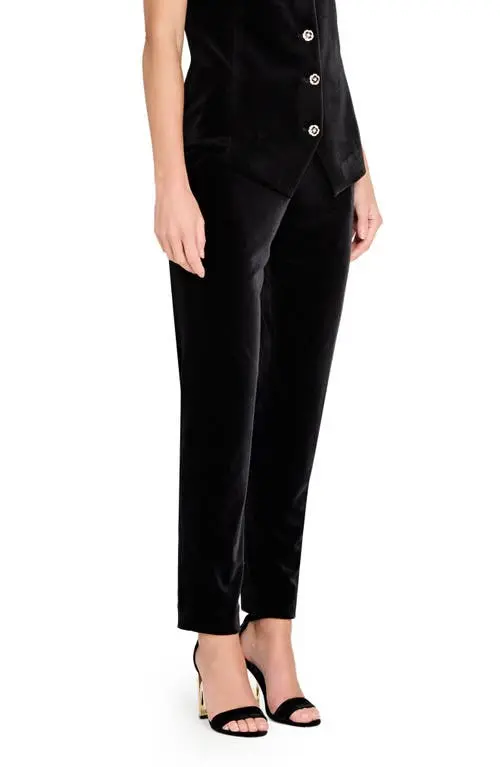 TAHARI ASL Velvet Straight-leg Pants
