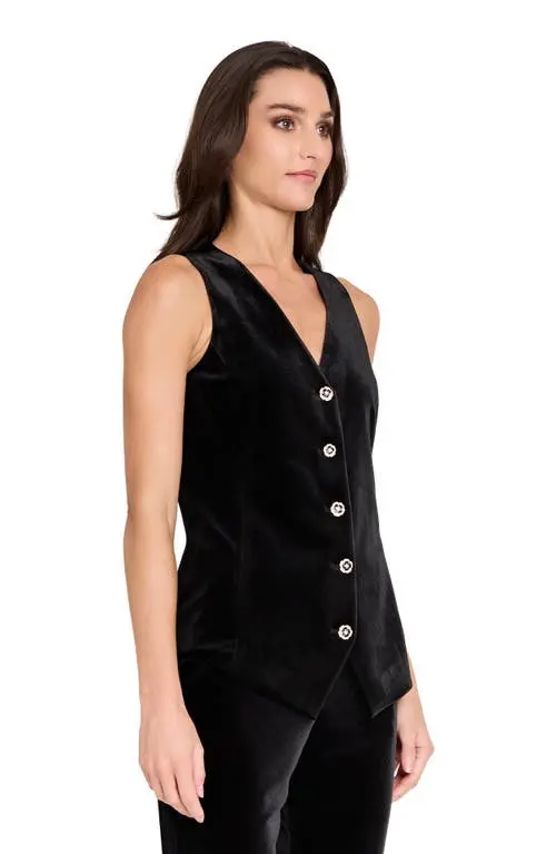 TAHARI ASL Velvet Straight-leg Pants