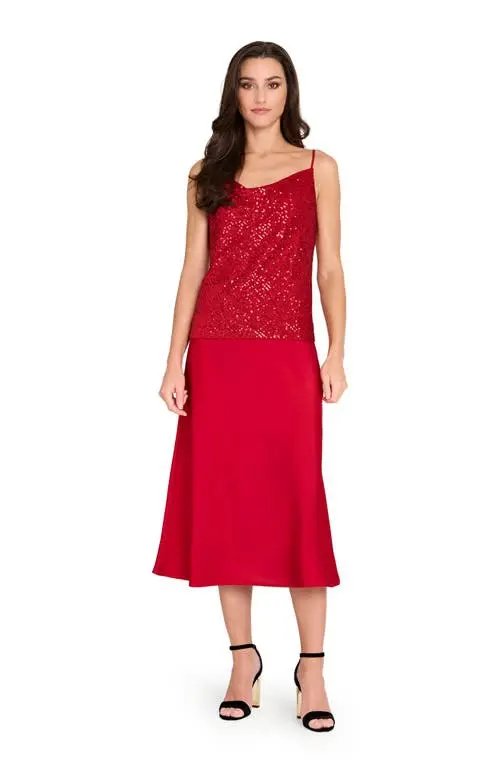 TAHARI ASL Satin Maxi Skirt