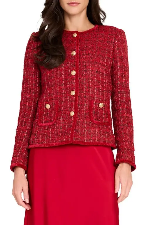 TAHARI ASL Tailored Bouclé Jacket