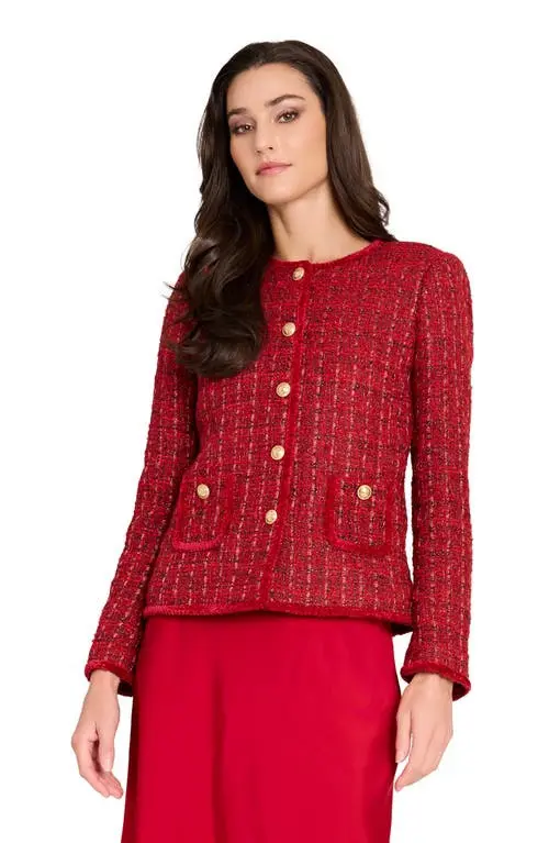 TAHARI ASL Tailored Bouclé Jacket