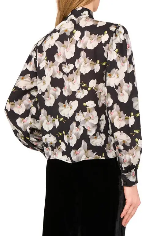 Ted Baker London Floral Tie Neck Button-up Shirt