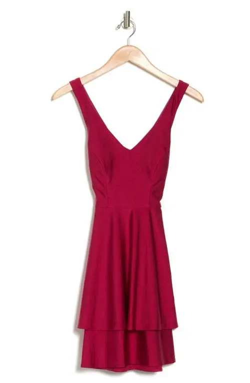 JUMP APPAREL V-neck Skater Dress